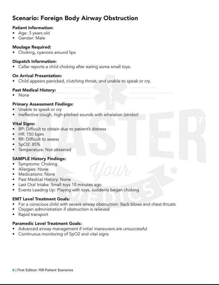 100 Patient Scenarios (Physical Book) – MasterYourMedics