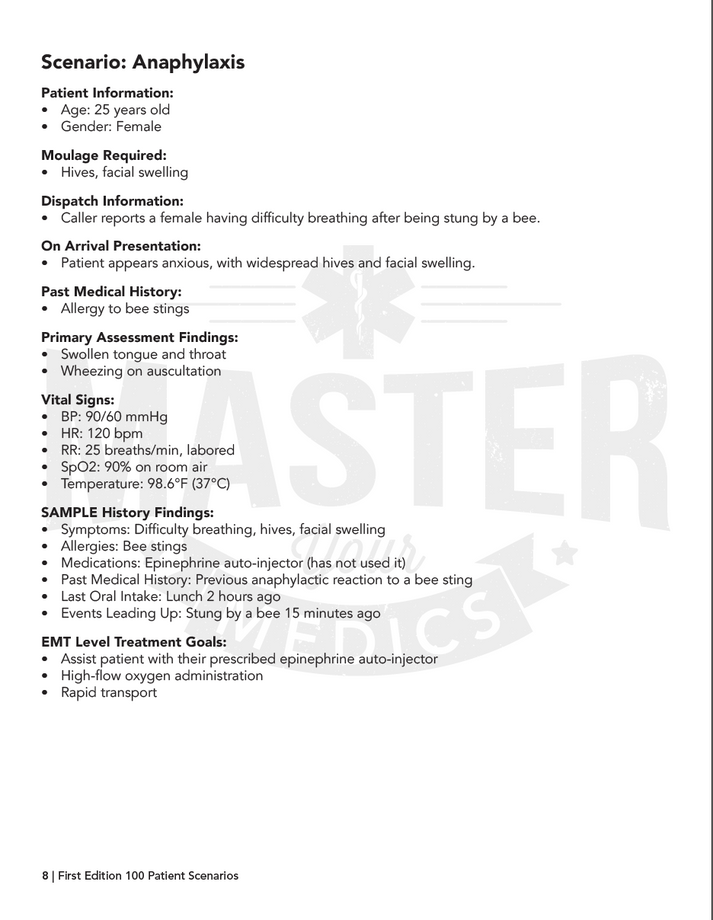 100 Patient Scenarios (Physical Book) – MasterYourMedics